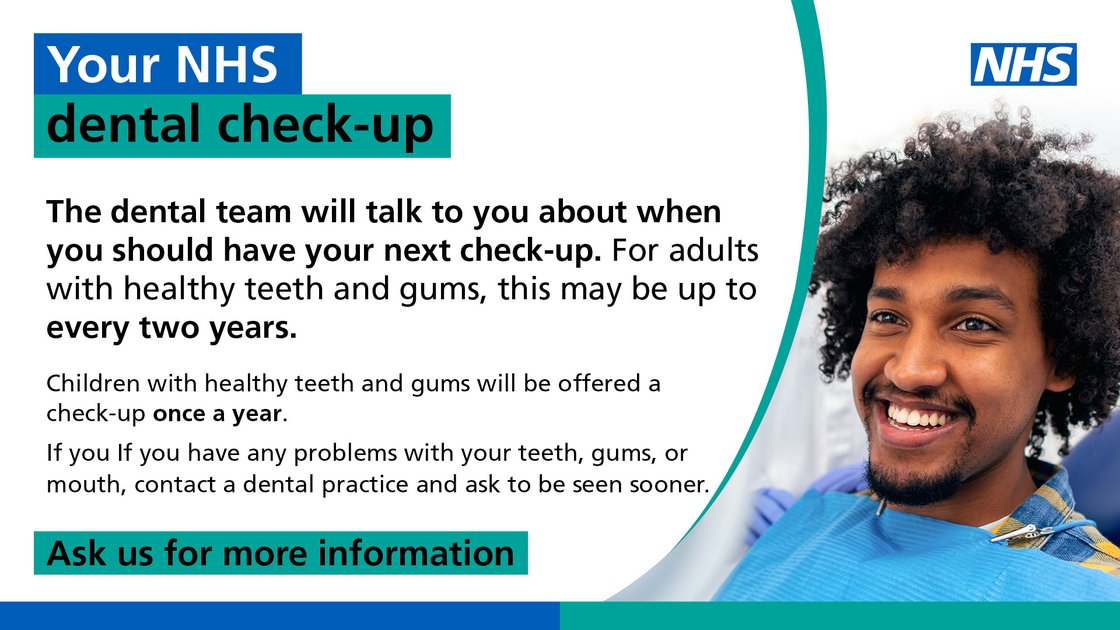 Digital screen | NHS Dental Practice Recall | Campaign Resource Centre