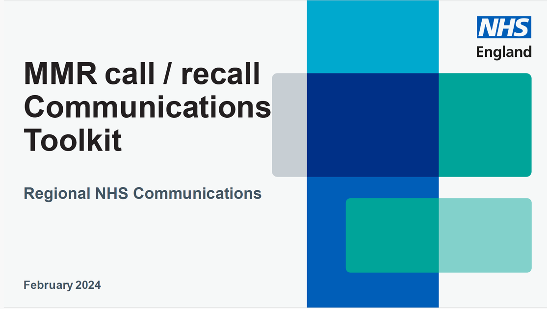 MMR call/recall communications toolkits - regional/primary care ...