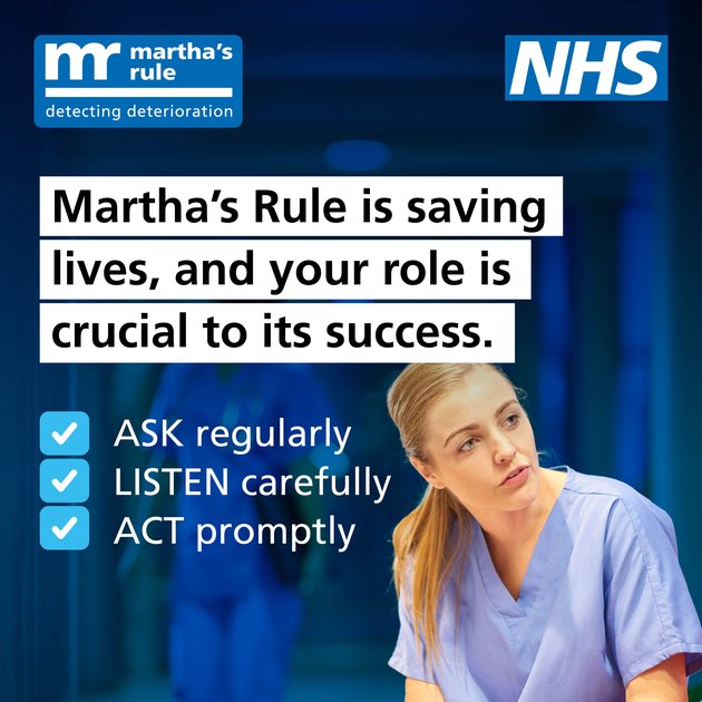 Resources for staff | Martha’s Rule: Detecting Deterioration | Campaign ...