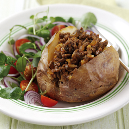 Baked potatoes with mince - Recipes - Healthier Families - NHS
