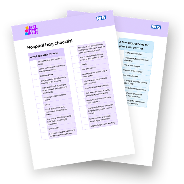 Hospital bag checklist - Best Start in Life - NHS