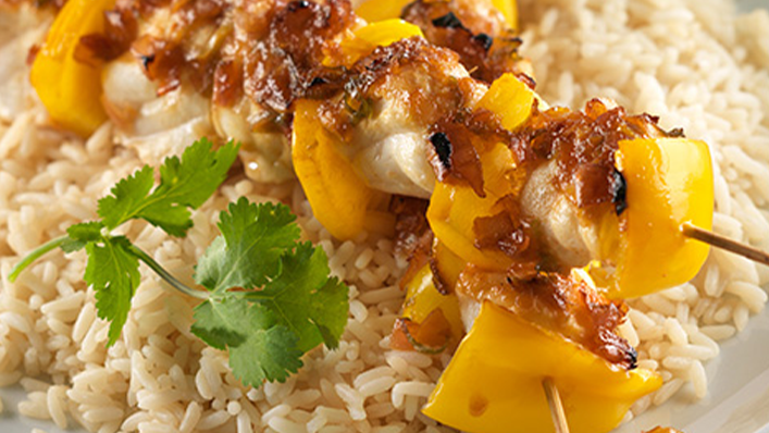 Garlic, ginger and lime fish skewers - Recipes - Healthier Families - NHS