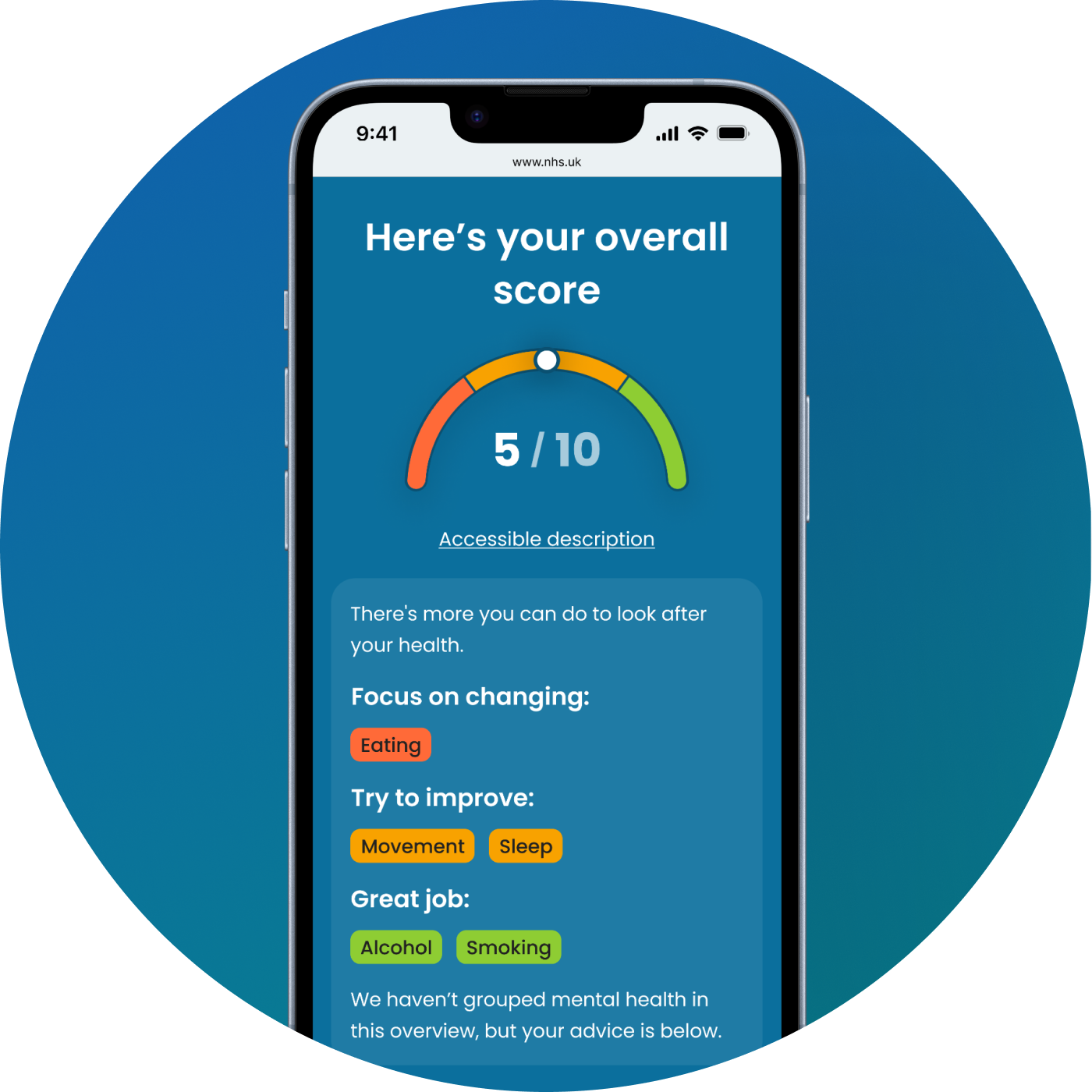 Healthy Choices Quiz score explained - NHS